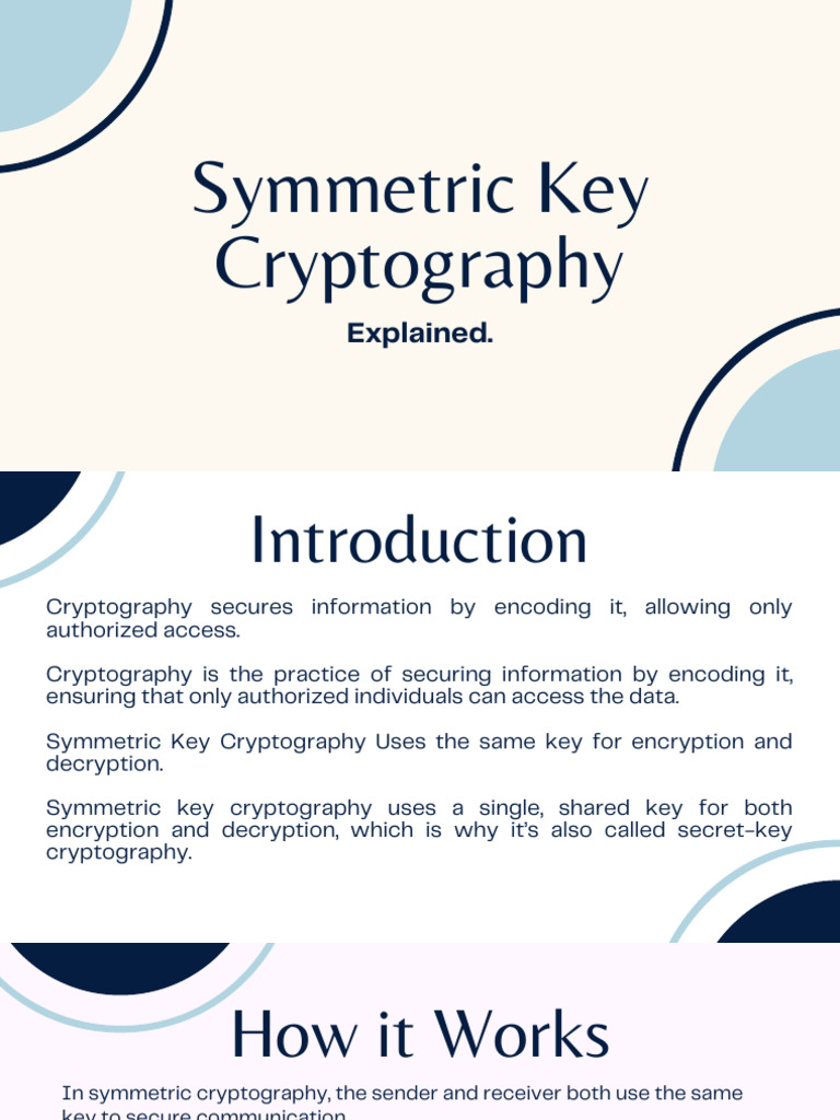 Understanding Symmetric Key Cryptography | PDF | Key (Cryptography) | Encryption