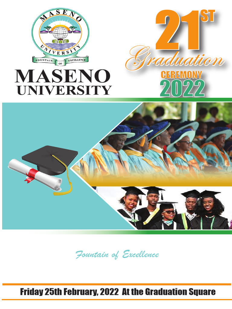 Maseno University Graduation 2022 Details | PDF | Academic Degree ...