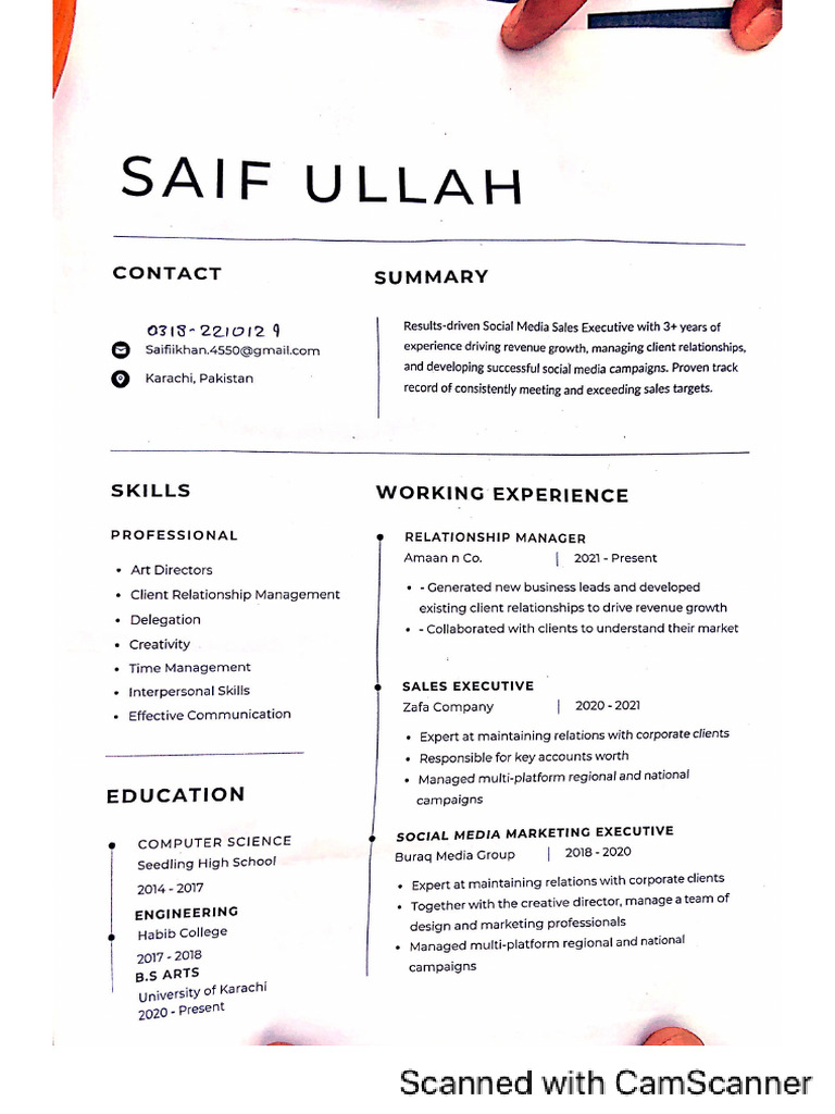 Safi Ullah CV | PDF