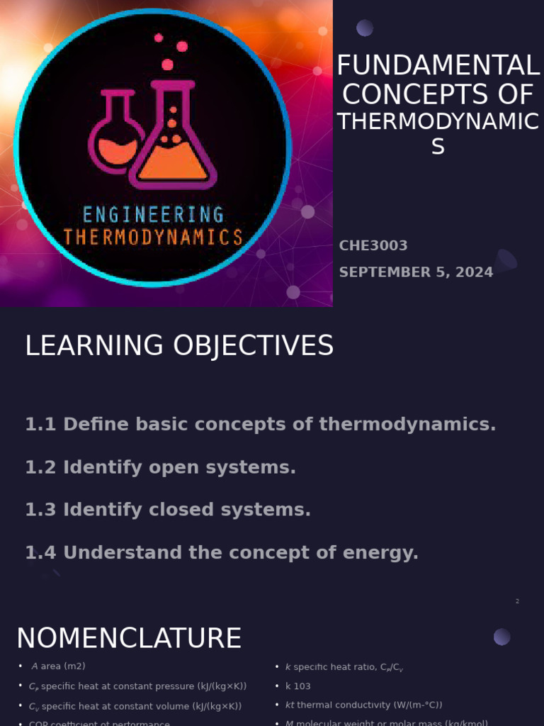 Unit 1.1 Fundamental Concepts of Thermodynamics | PDF | Phase (Matter ...