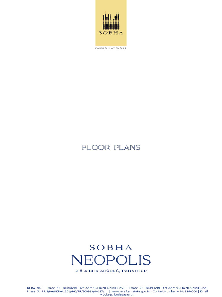 SOBHA Neopolis - Typical Floor | PDF | Bedroom | Home