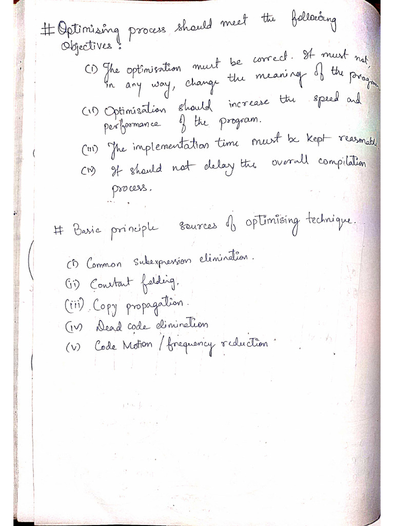 Compiler Design Notes 5 | PDF