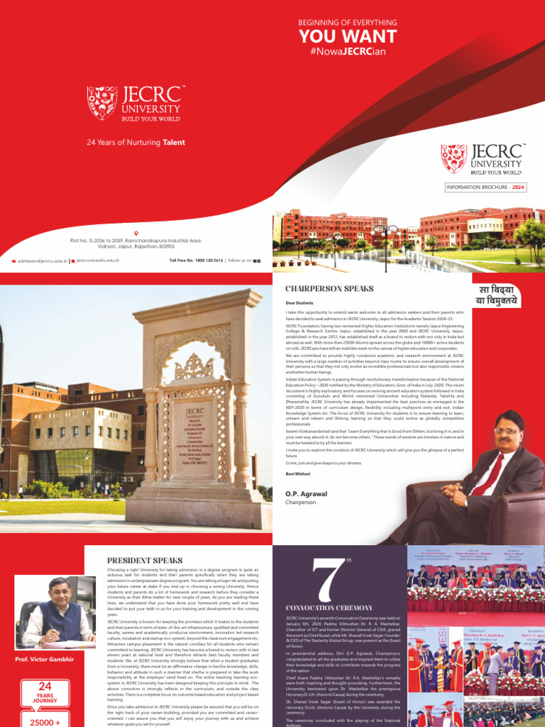 JECRC University Information Brochure 2024 | PDF