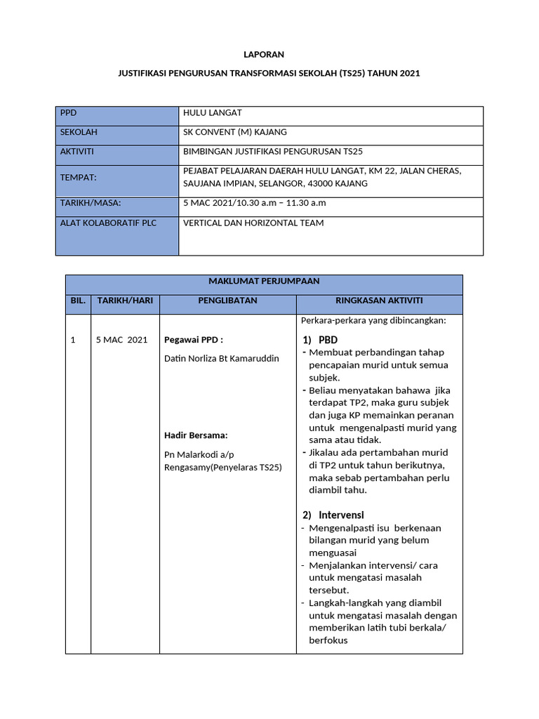 LAPORAN Pertemuan 1 TS25 2021 | PDF