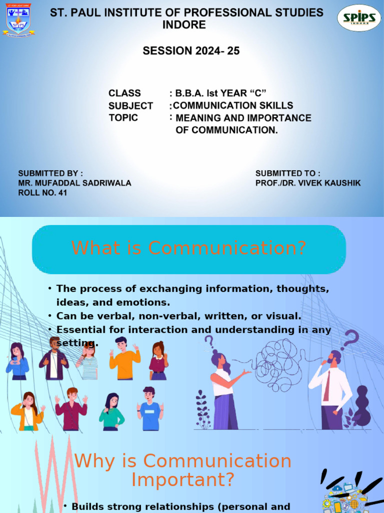 Meaning of Communication | PDF