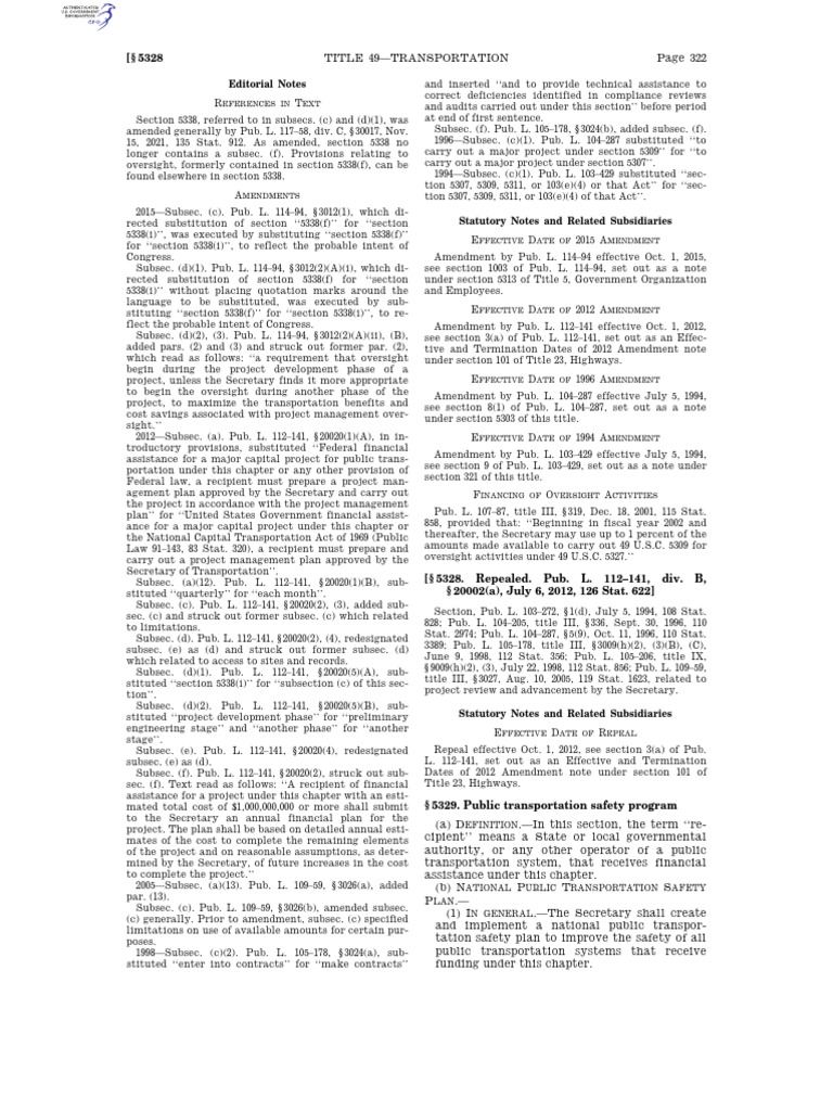 Transportation Safety Regulations Update | PDF | Safety | United States ...
