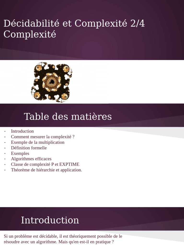 Décidabilité Et Complexité 2 - 4 - Complexité | PDF | Théorie de la complexité (informatique ...