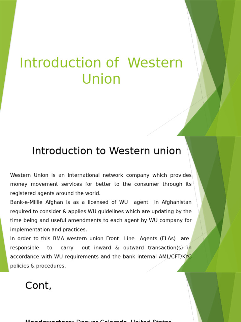 Western Union Sanctions and Compliance Guide | PDF | Office Of Foreign ...