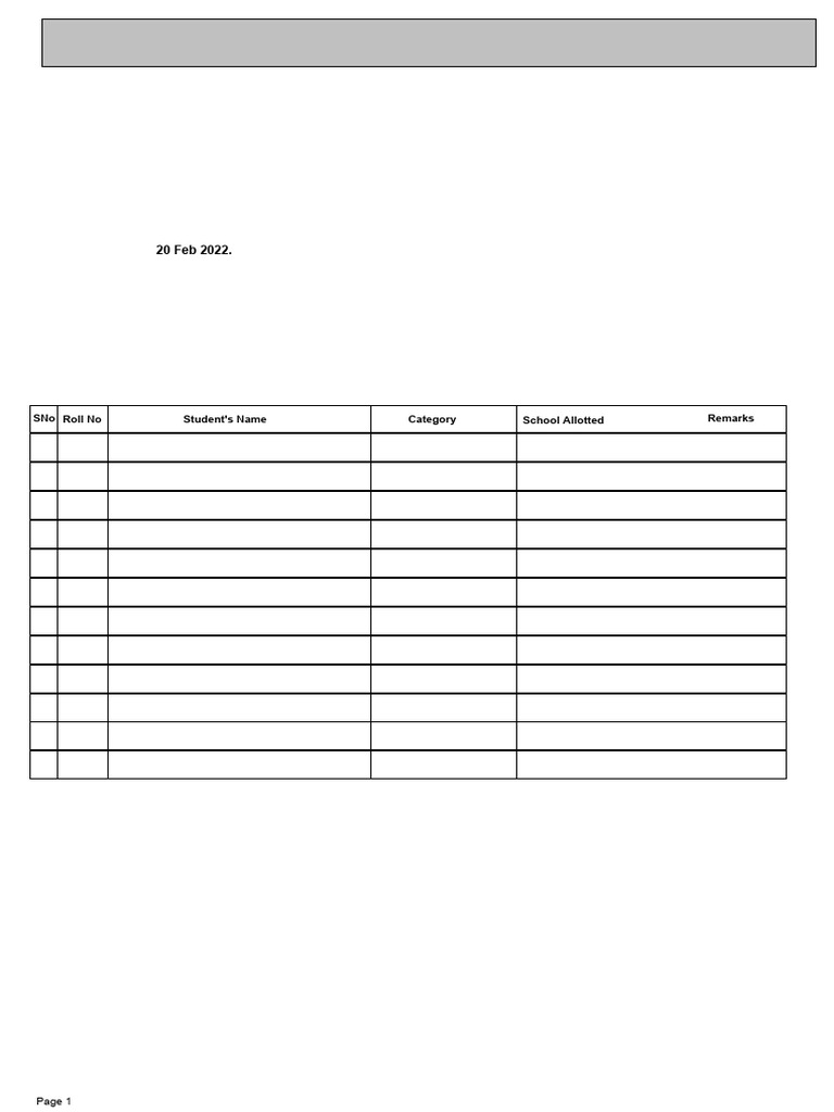 CLASS 9TH RMS CET-2020 2nd List | PDF | Military Education And Training ...
