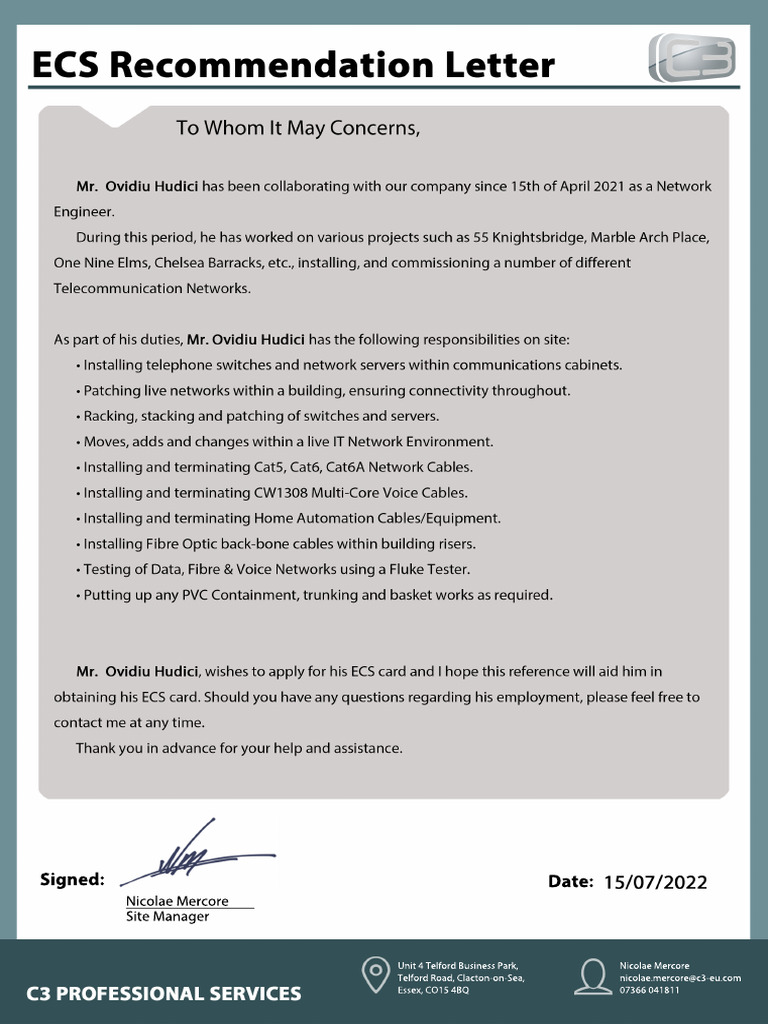 Contact Information for Unit4Telford Business Park | PDF