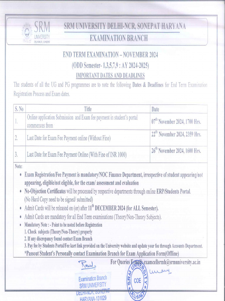End Term Exam Nov 2024 | PDF