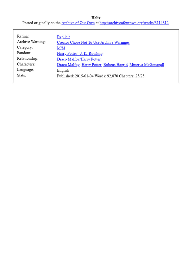 Helix | PDF | Harry Potter