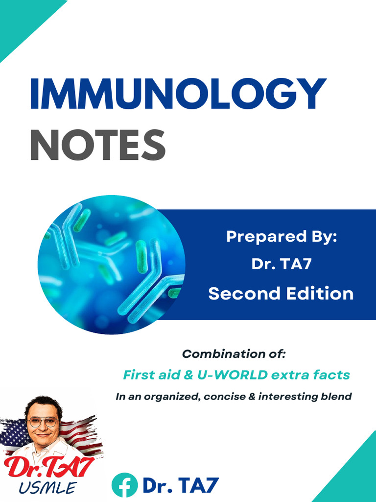 DR Ta7 Immunology Notes 2024 PDF Emr DR Notes | PDF | Lymph Node ...