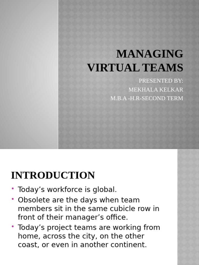 Best Practices for Virtual Team Management | PDF | Social Psychology