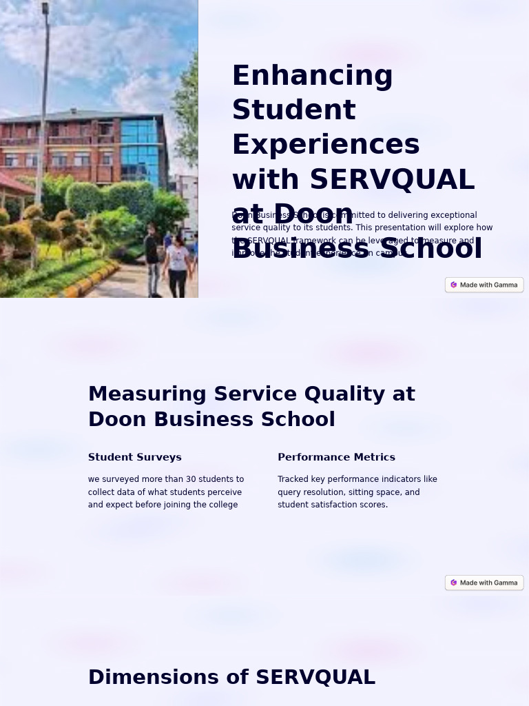 Improving Student Experience with SERVQUAL | PDF | Business | Cognition