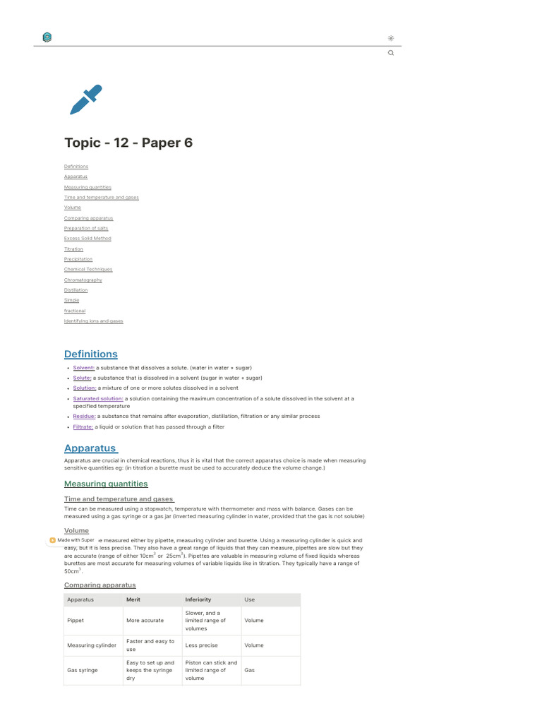 Igcsechemistrypaper 6 Unit 12#block Removed | PDF | Solubility | Chemistry