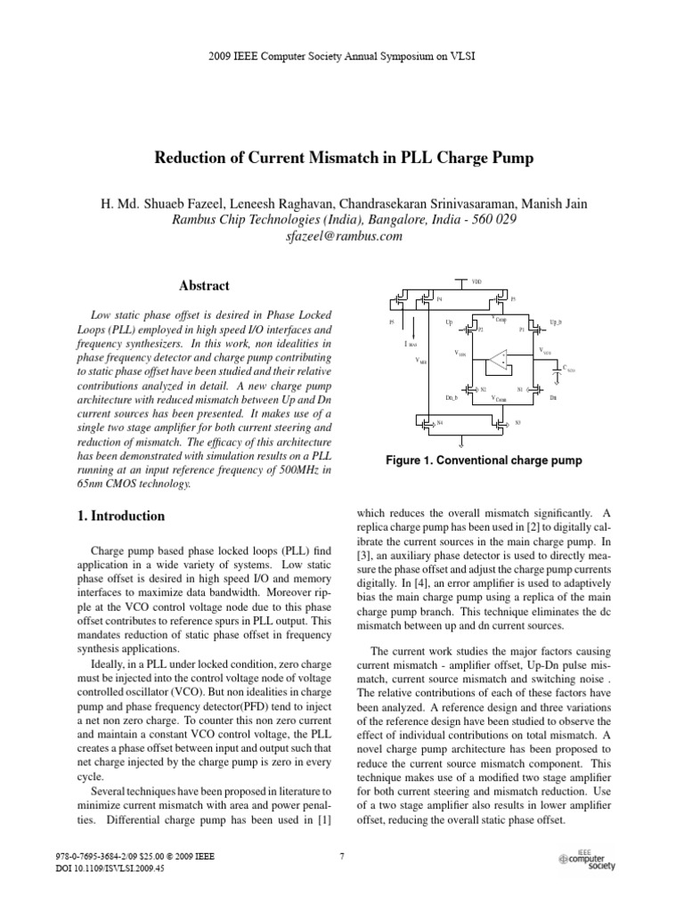 PLL Charge Pump Current Mismatch Reduction | PDF | Computer Engineering ...