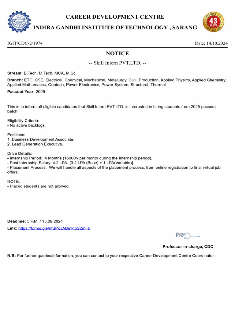 Skill Intern PVT - Ltd. (Fy-2025) | PDF