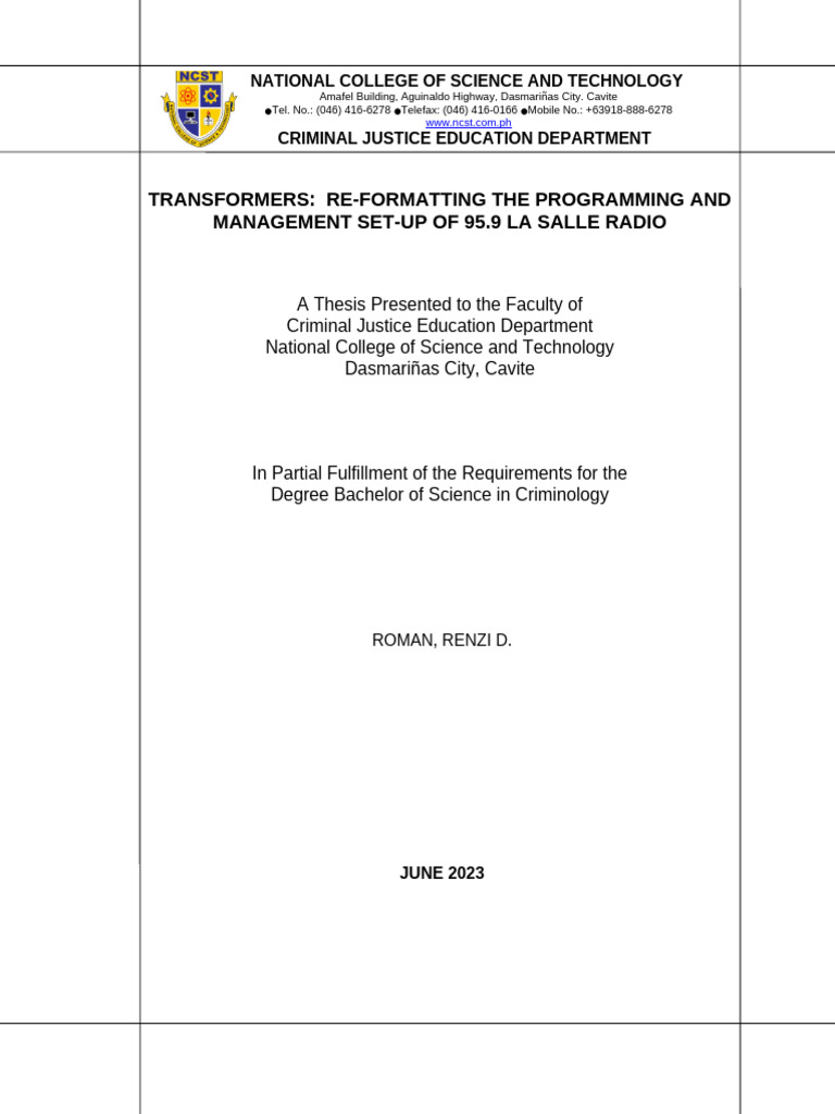 Chapter 1 3 New Format Manuscript Title Page Documentation 2 1 | PDF ...