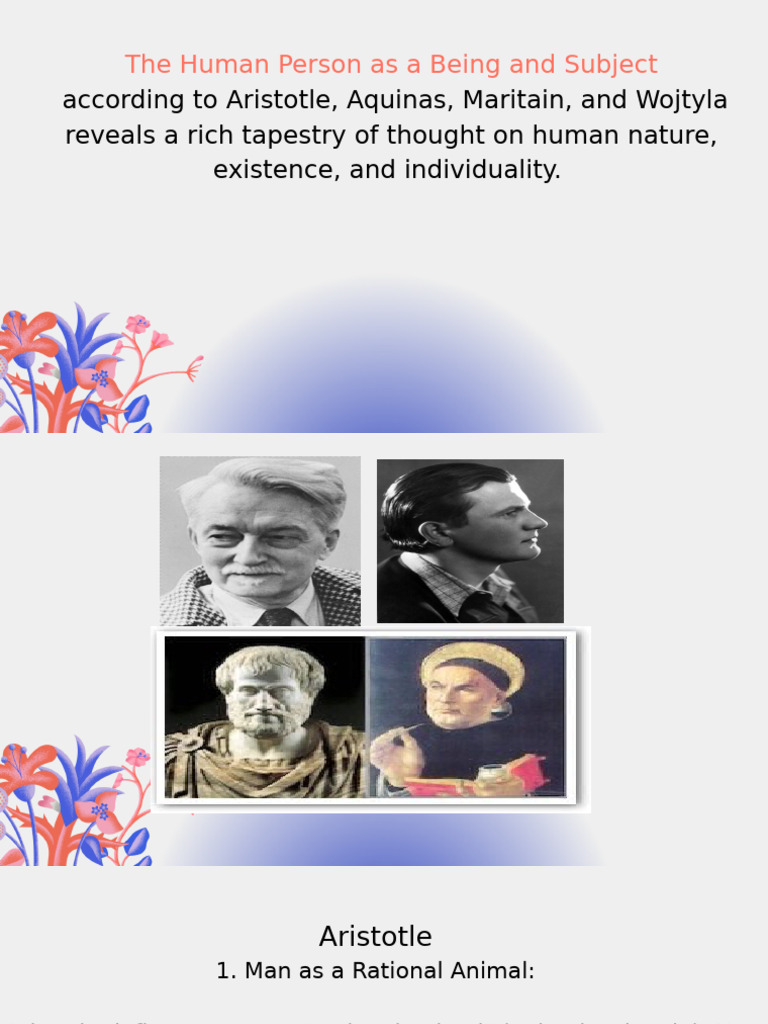 The Human Person As A Being and Subject | PDF | Thomism | Thomas Aquinas