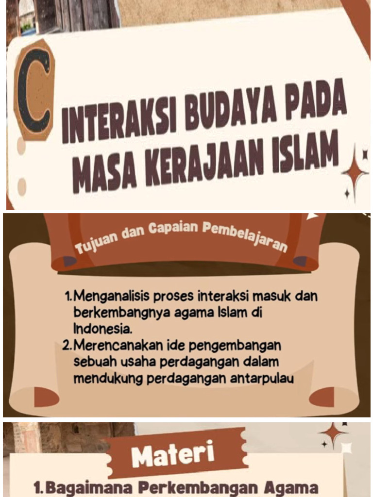 Ips Kls 8 Tema 2 Interaksi Budaya Pada Masa Kerajaan Islam | PDF