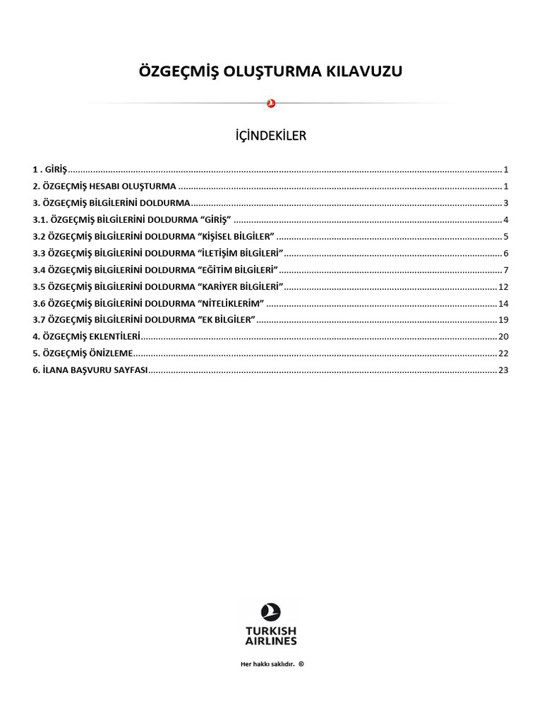 2023 Ozgecmis Olusturma Kilavuzu | PDF