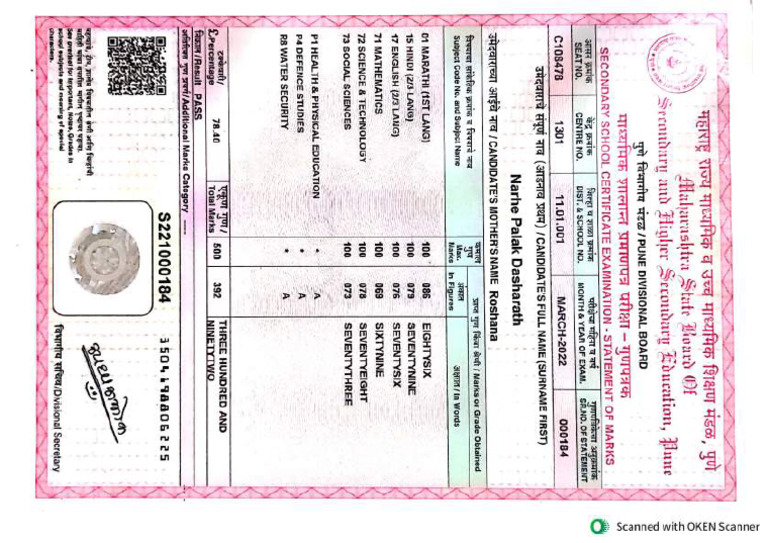 10th Markshit - Compressed | PDF