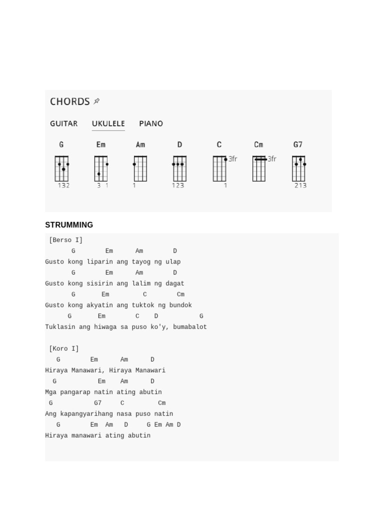 hiraya in piano | PDF | Song Structure | Songs