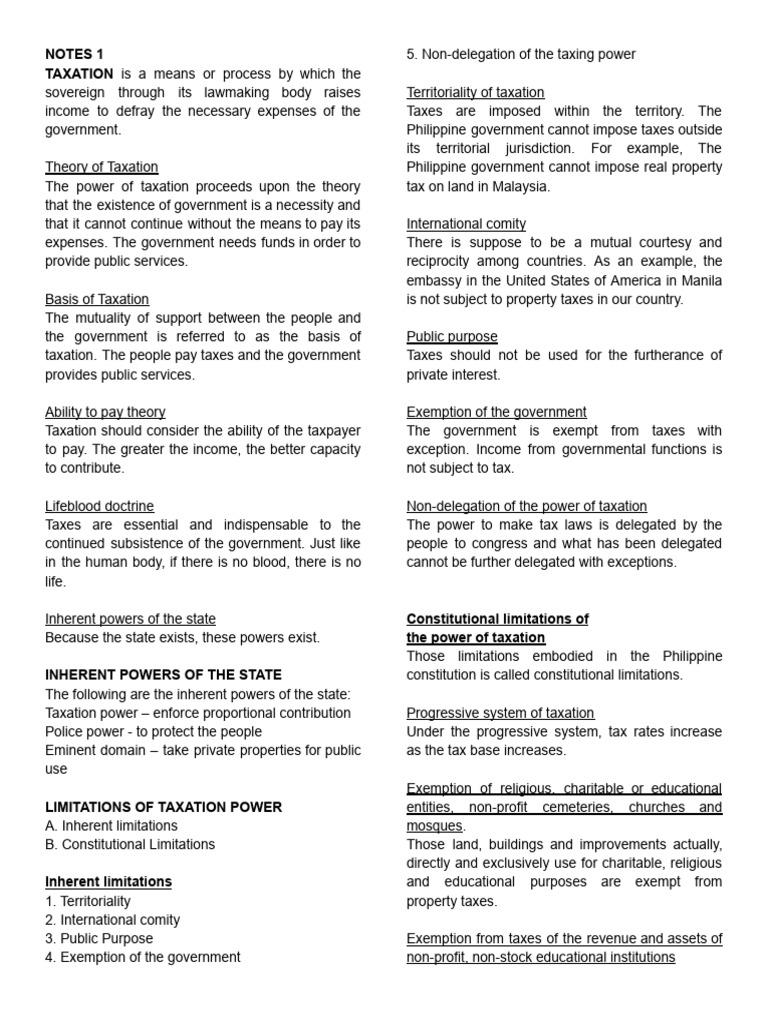 Income Tax Notes Compilation | PDF | Taxes | Capital Gains Tax