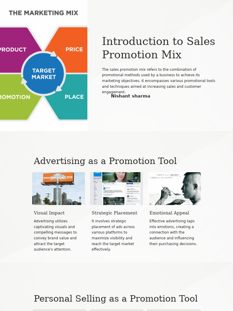 Introduction To Sales Promotion Mix | PDF | Sales | Marketing