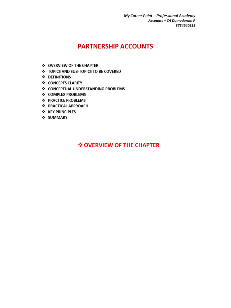 Partnership accounts (1) | PDF | Debits And Credits | Partnership