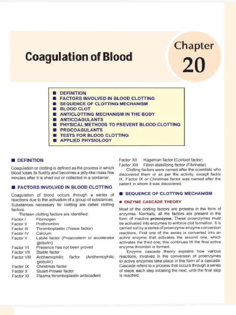 Coagulation of Blood | PDF | Thrombus | Coagulation