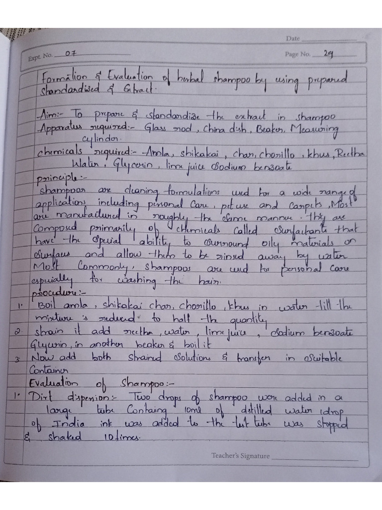 HDT Exp 7 Shampoo | PDF