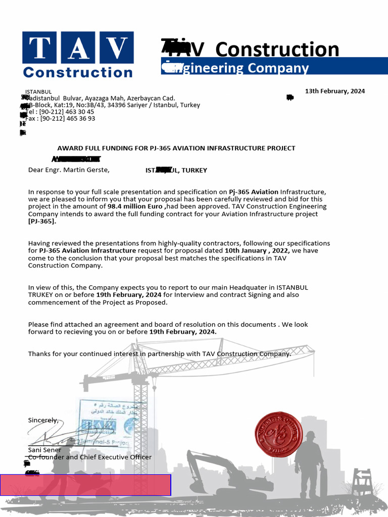 Tav Construction 001 1 | PDF