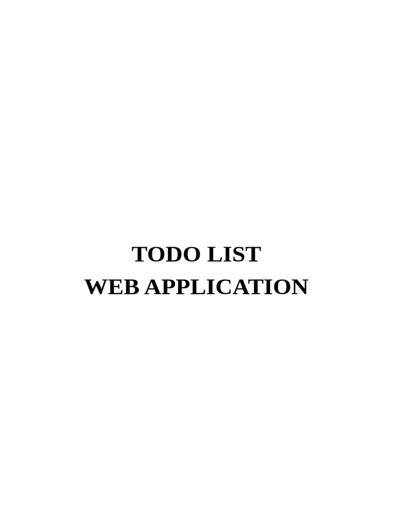 To-Do List Web App for Developers | PDF | User (Computing) | Password