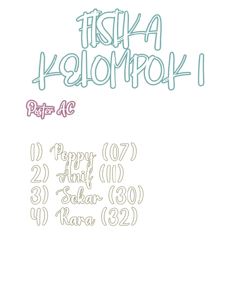 Poster Fisika Klompk 1 | PDF