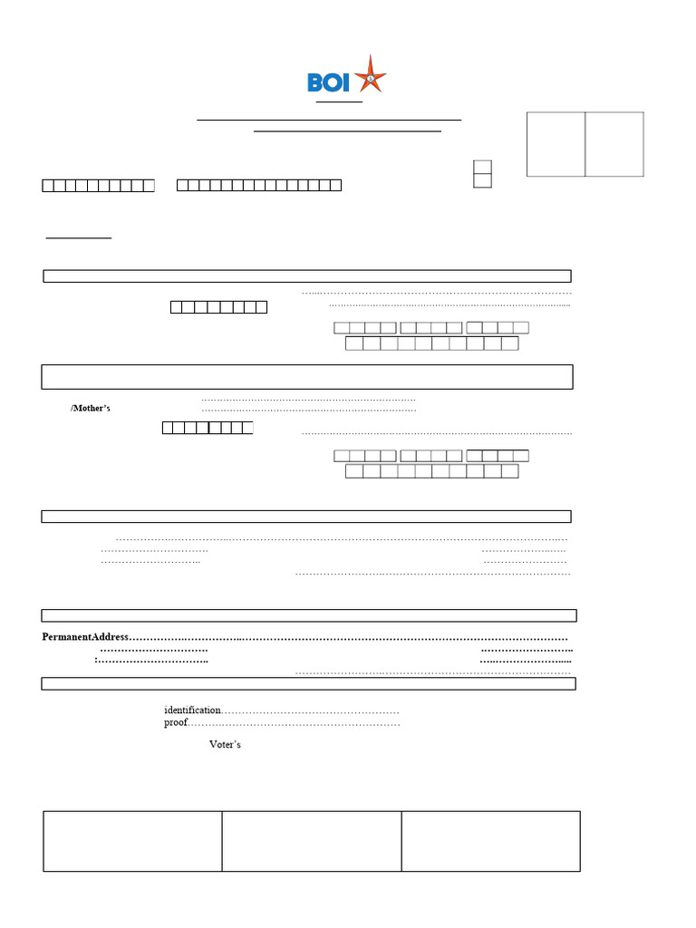 Form 1 (Account Opening Form) | PDF | Identity Document | Access Control