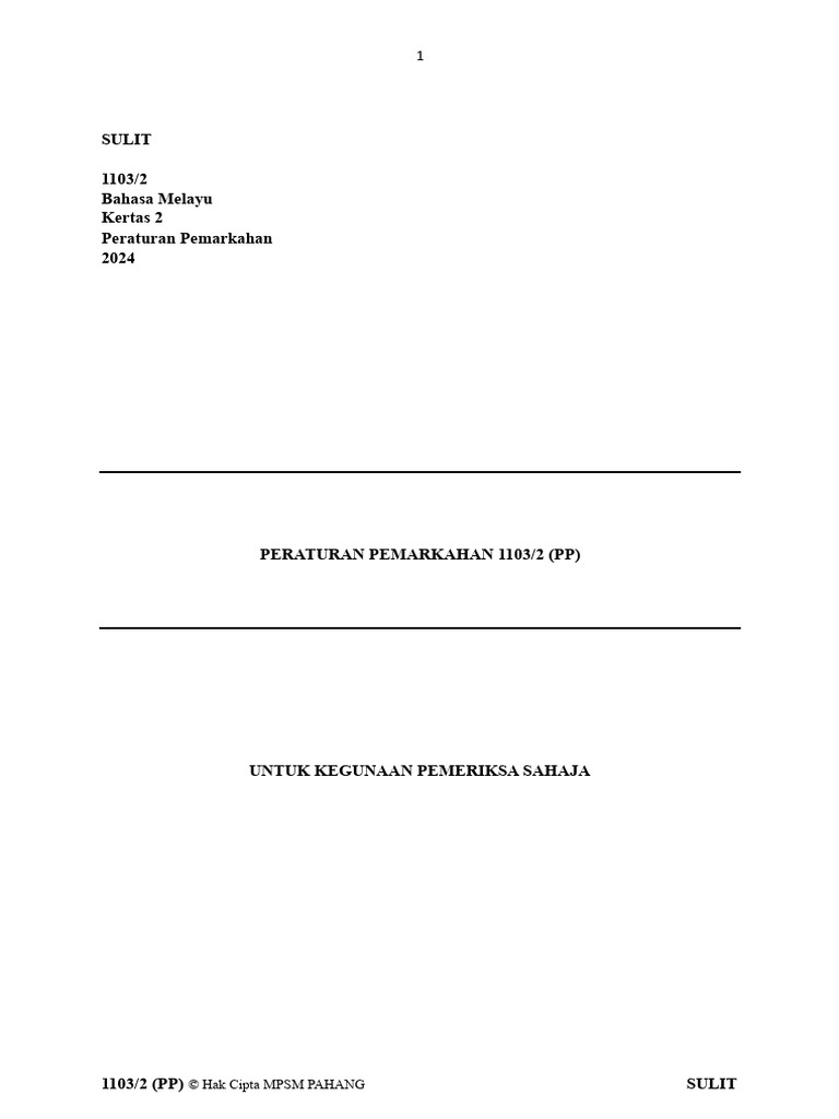Skema BM Kertas 2 PPC 2024 | PDF