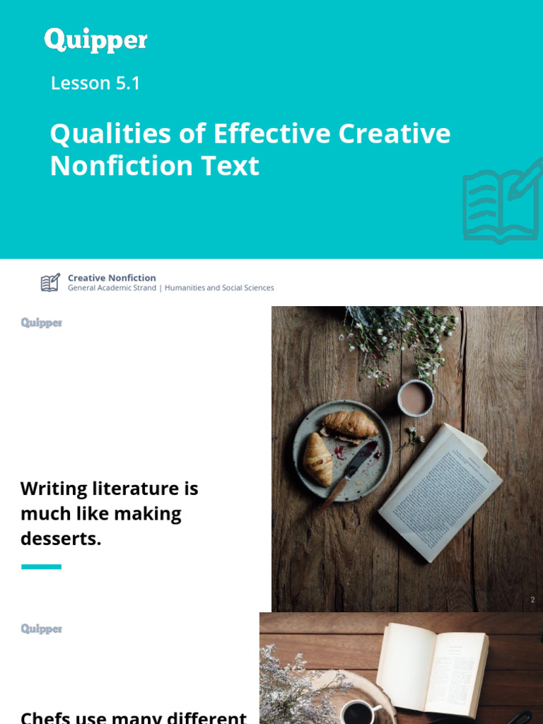 Qualities of Effective Creative Nonfiction | PDF | Creative Nonfiction ...