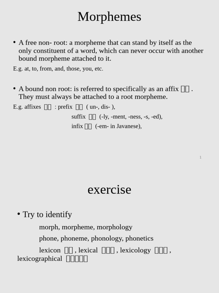 Understanding Morphemes and Word Formation | PDF | Morphology ...