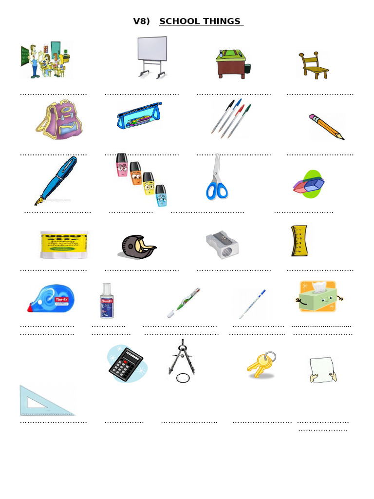 8 School Things | PDF