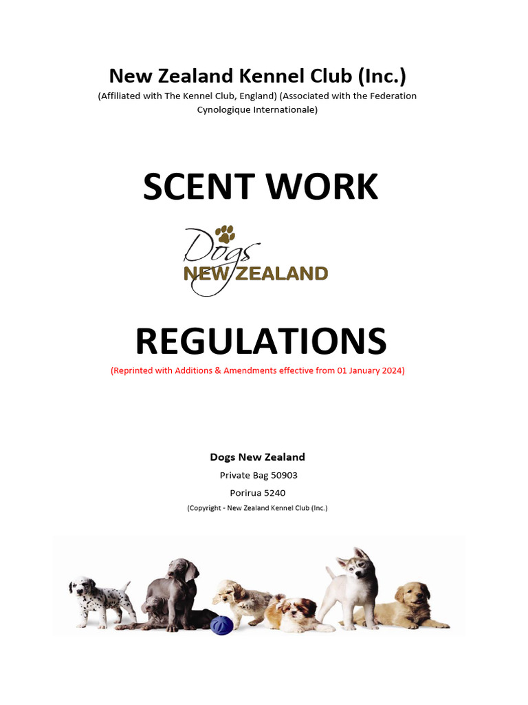 DNZ Trial Regulations 2024 | PDF | Judge | Dogs