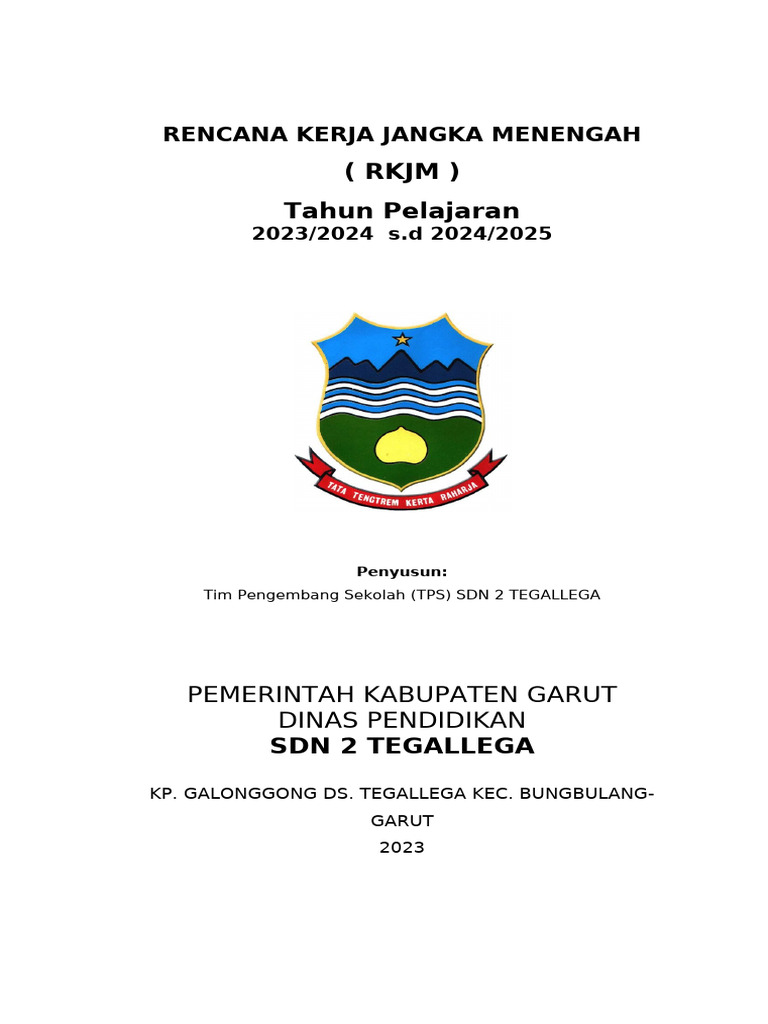 RKJM SDN 2 Tegallega 2023-2025 | PDF | Karier & Perkembangan