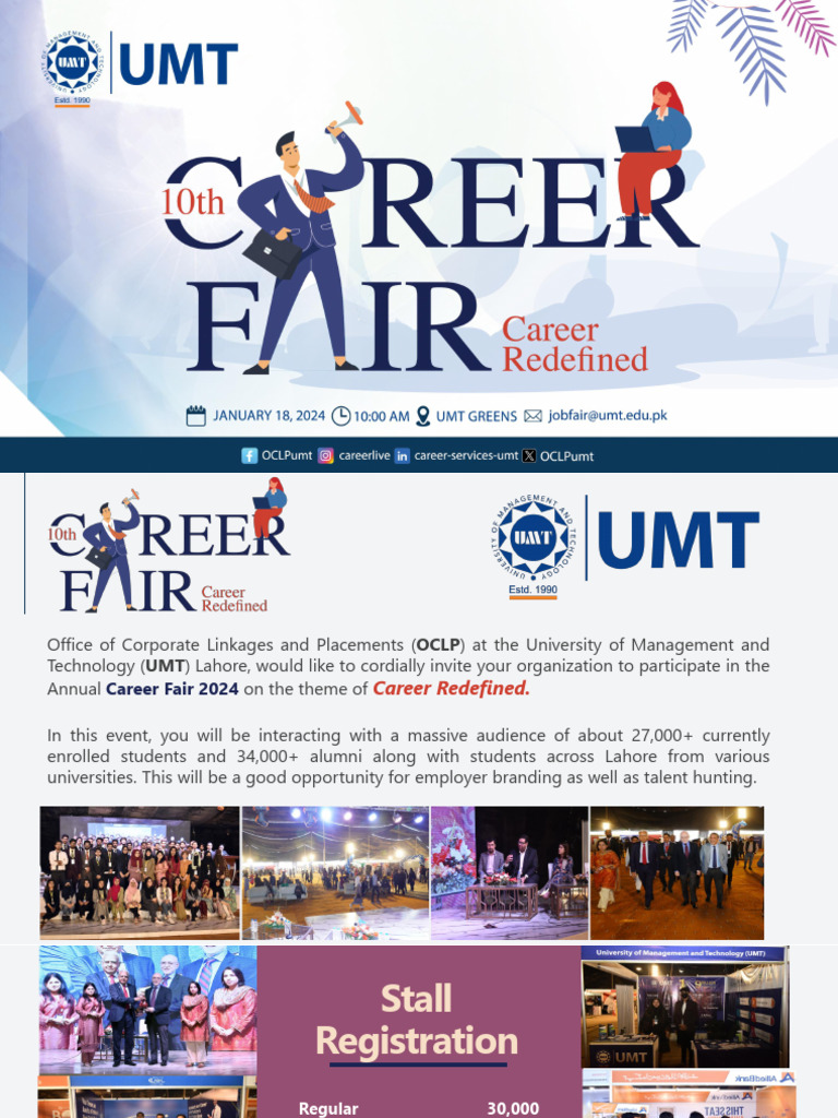 UMT Mega Career Fair 2024 - Proposal | PDF | Science | Brand