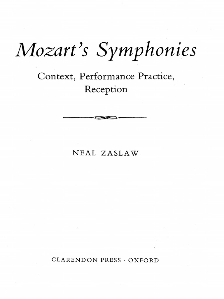 Zaslaw - Mozart's Symphonies | PDF