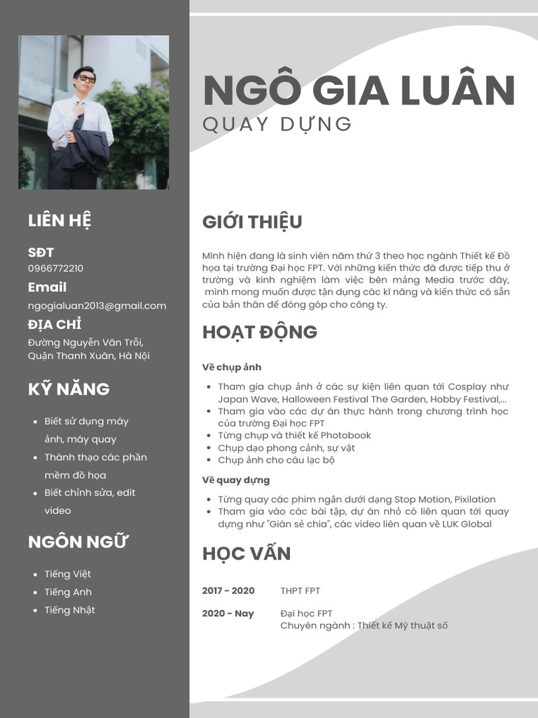 CV - Ngô Gia Luân | PDF