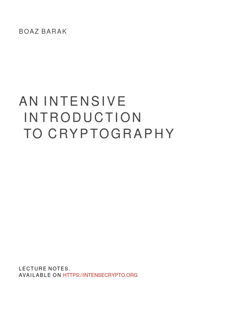 An Intensive Introduction To Cryptography | PDF | Cryptography | Public ...