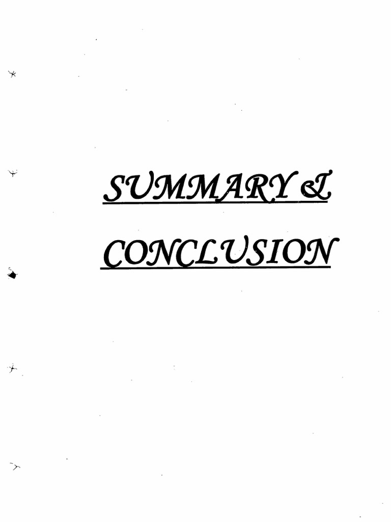 Summary & Conclusion | PDF