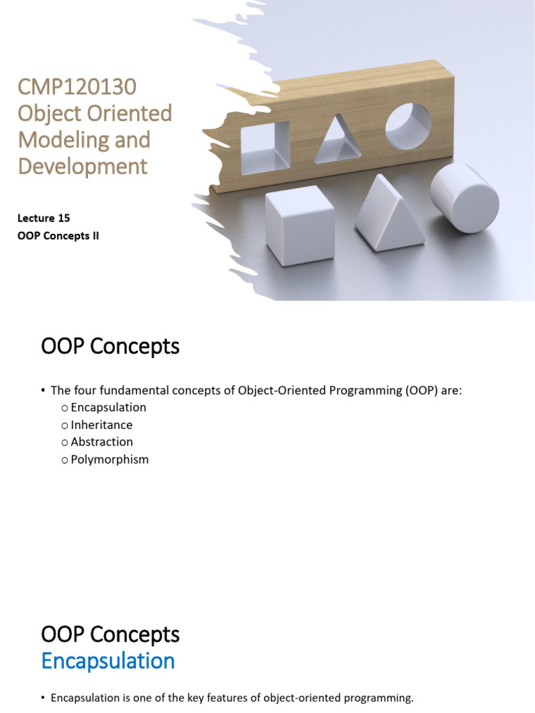 Lecture 15 - OOP Concepts II | PDF | Inheritance (Object Oriented ... Lecture 15 - OOP Concepts II | PDF | Inheritance (Object Oriented ...