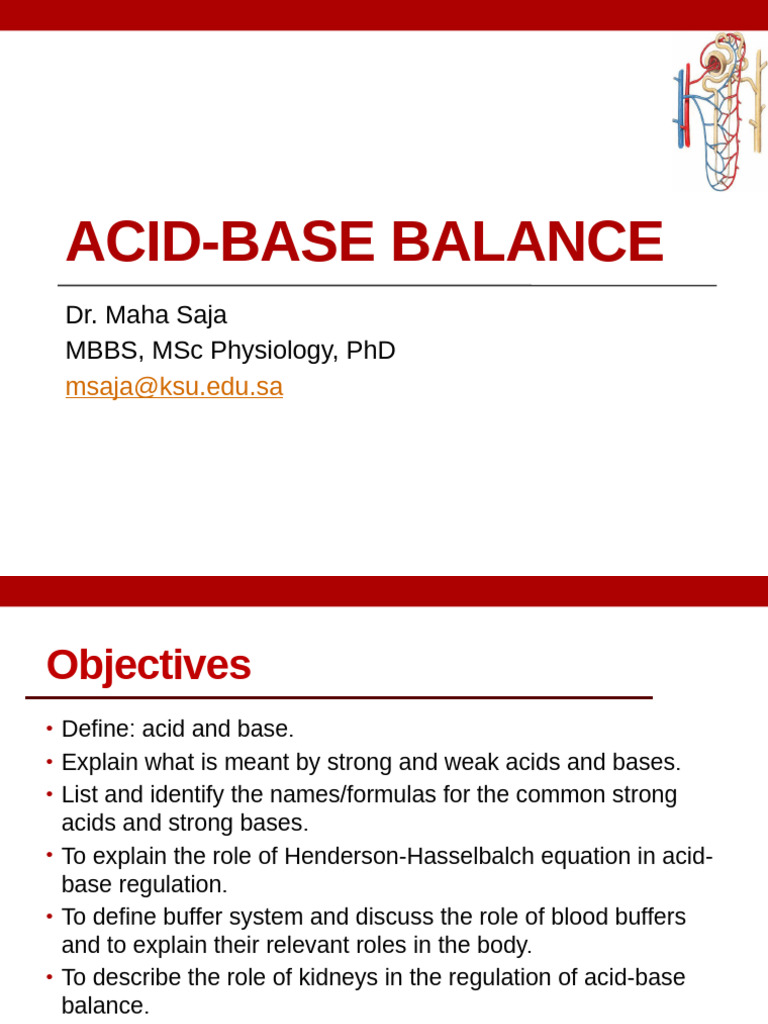 Physio Lectures 9 & 10-Acid-Base Basics & Buffer System-Zoom V | PDF | Acid | Buffer Solution